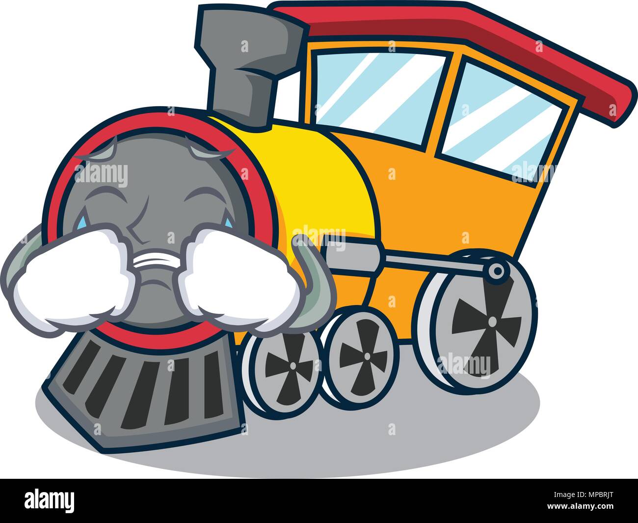 Crying train mascot cartoon style Stock Vector Image & Art - Alamy