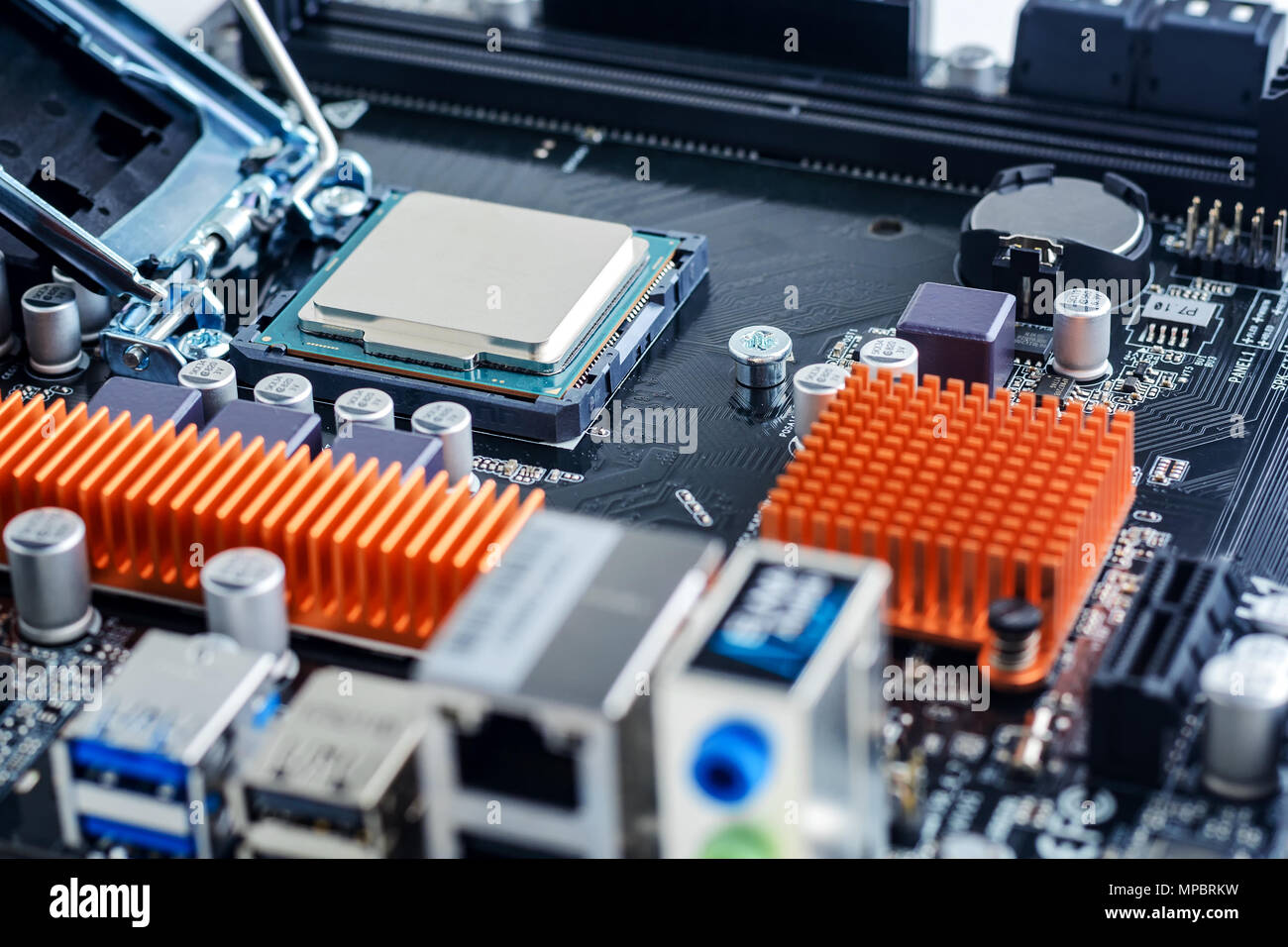The CPU is installed in the motherboard socket Stock Photo - Alamy