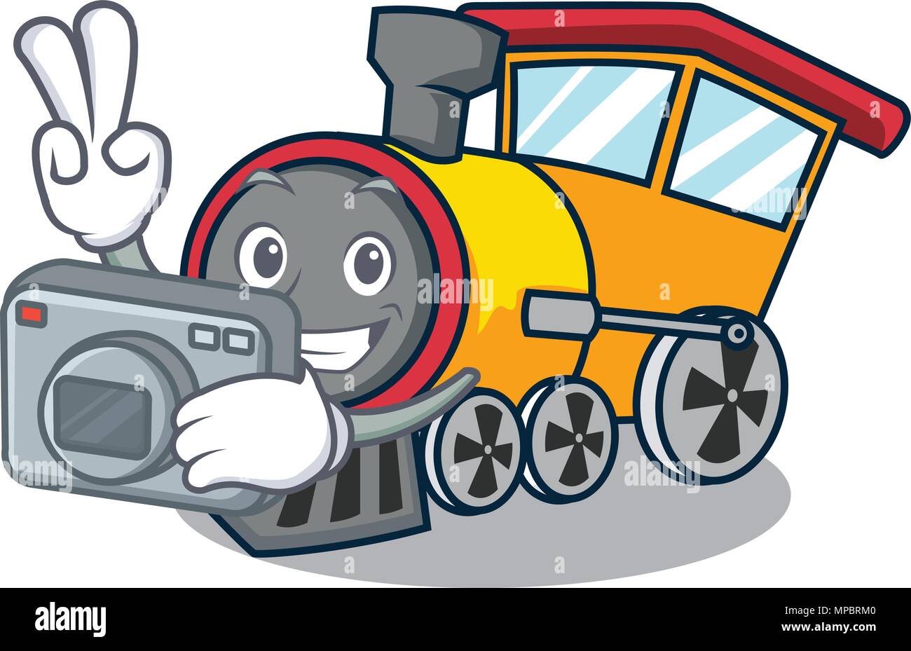 Photographer train mascot cartoon style Stock Vector Image & Art - Alamy