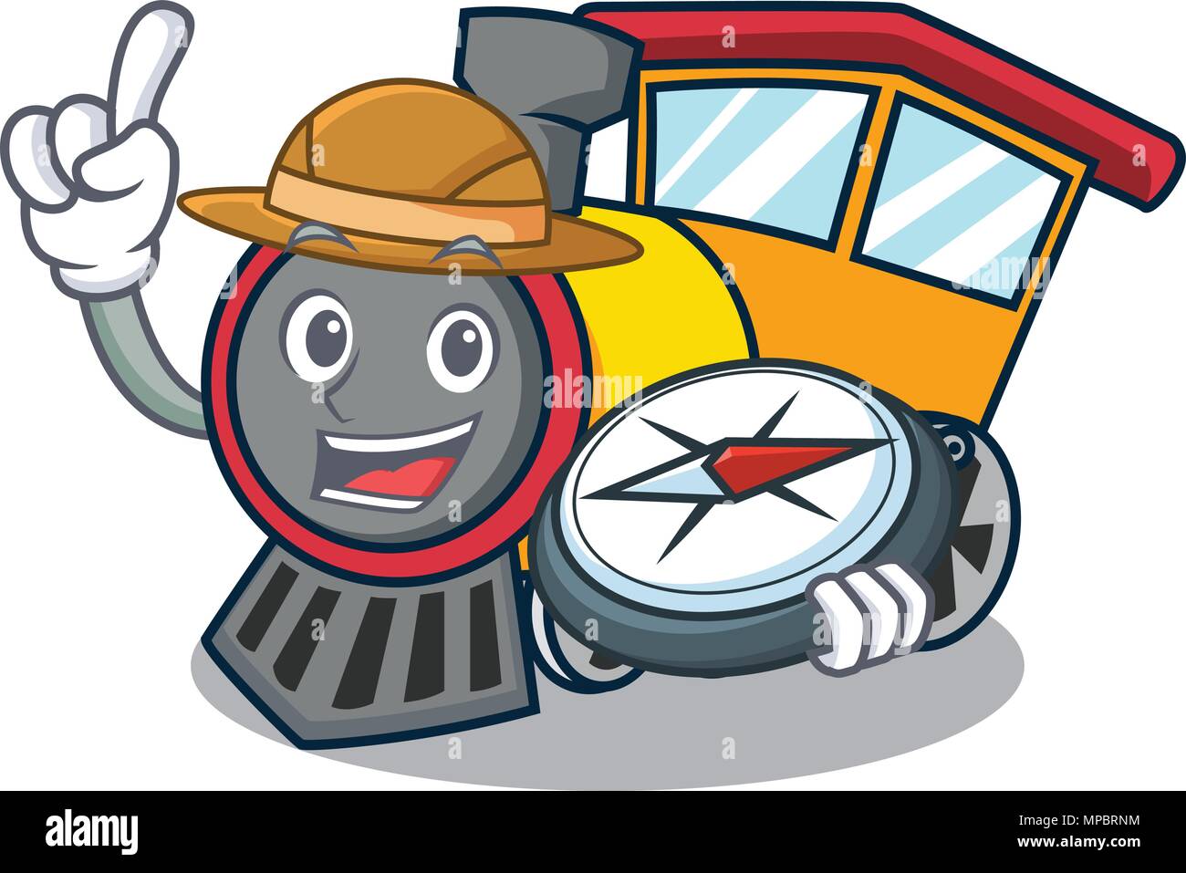 Explorer train mascot cartoon style Stock Vector Image & Art - Alamy