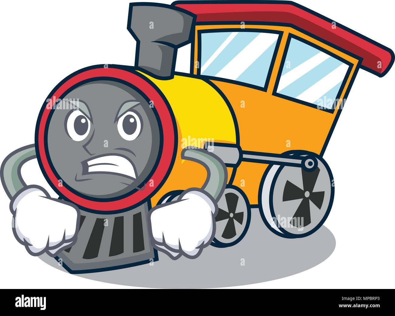 Angry train mascot cartoon style Stock Vector Image & Art - Alamy