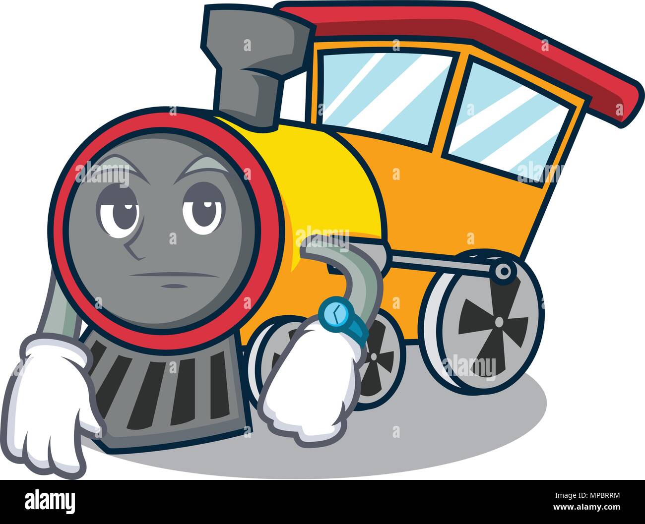 Waiting train mascot cartoon style Stock Vector Image & Art - Alamy
