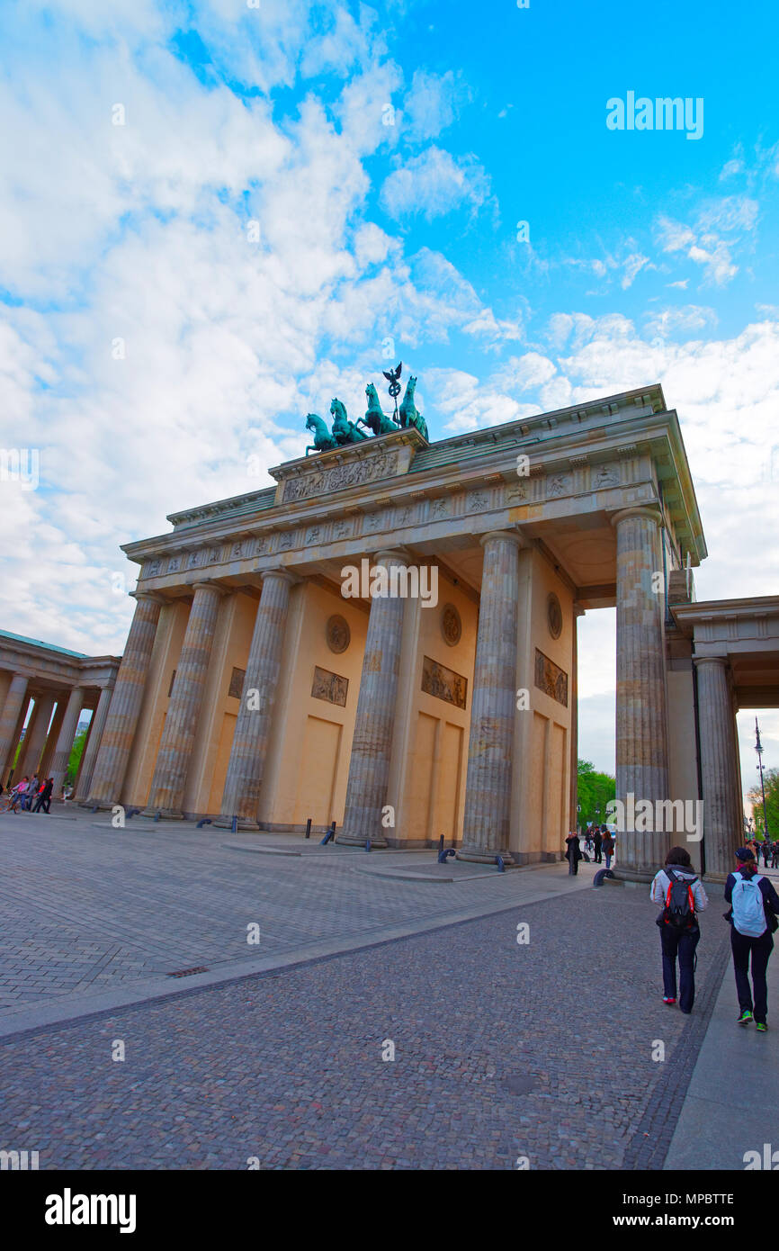 Brandenburg Gate in Berlin of Germany. The Brandenburg Gate is a ...