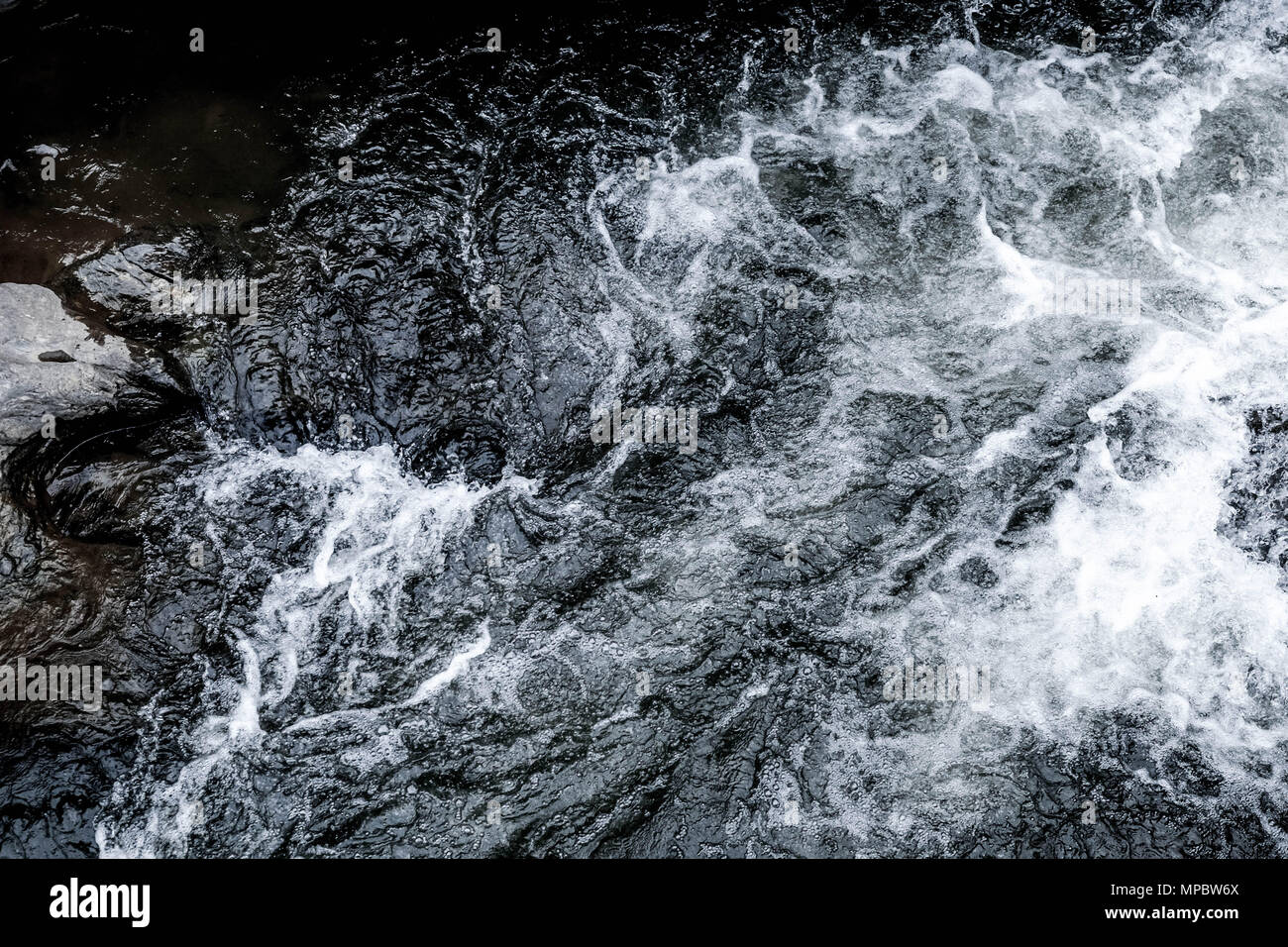 Abstract dark blue Waterfall wave water background texture Stock Photo ...