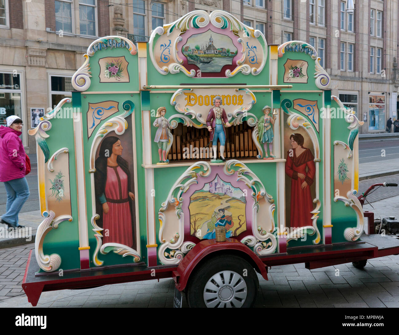 Amsterdam,The Netherlands-march 16,2015: A street organ is an automatic ...