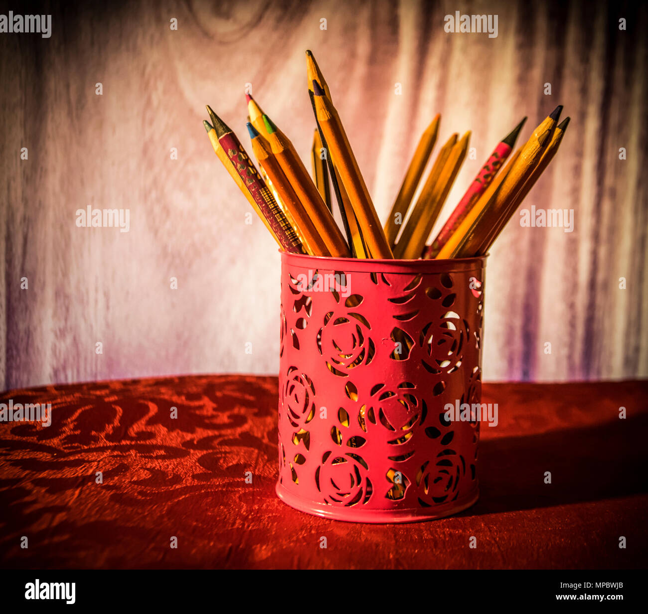 Pencil crayons container hi-res stock photography and images - Alamy