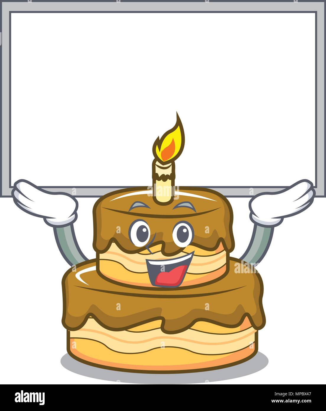 Up board birthday cake character cartoon Stock Vector Image & Art - Alamy