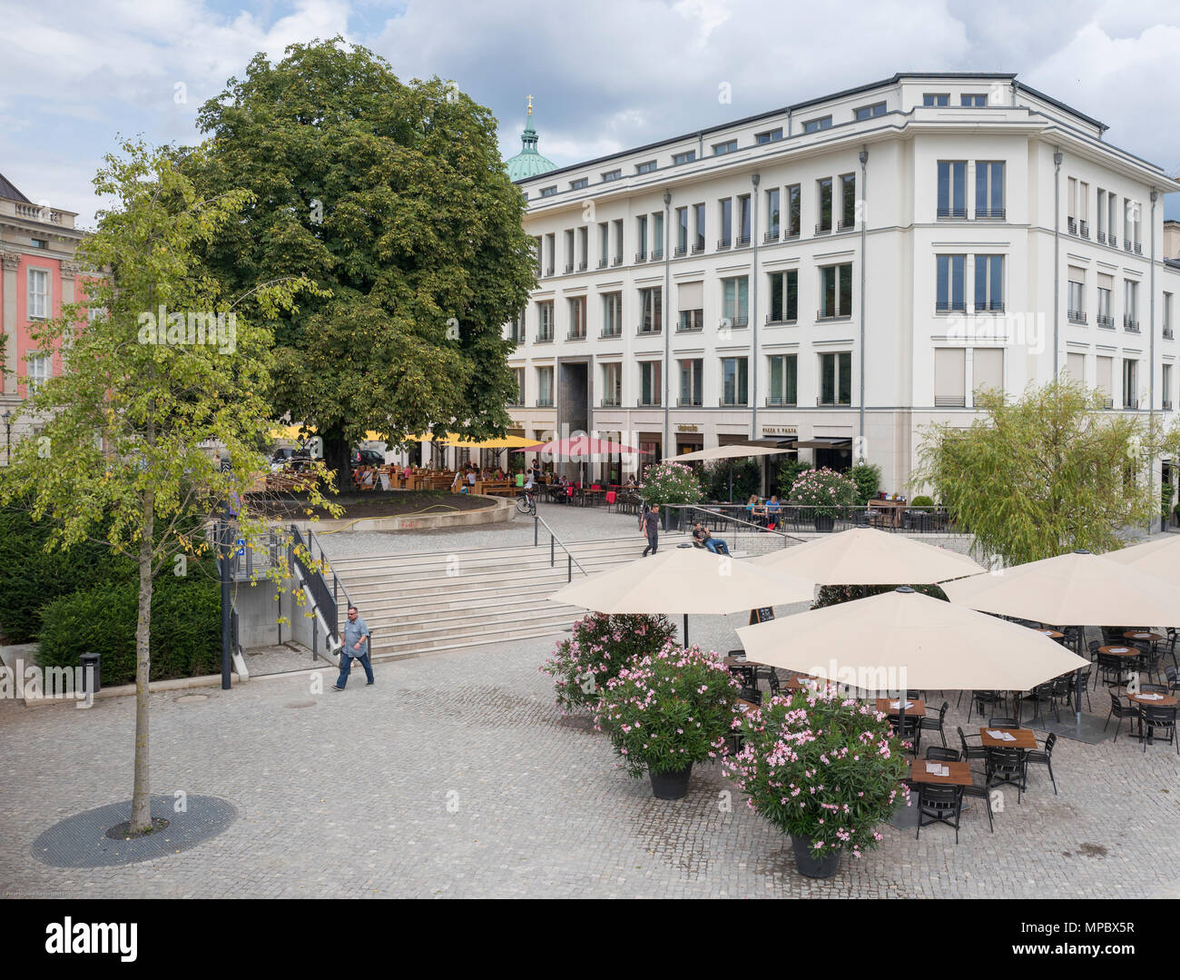 31st August 2017, Potsdam, GERMANY. Otto-Braun Platz, Resturant, Coffee ...