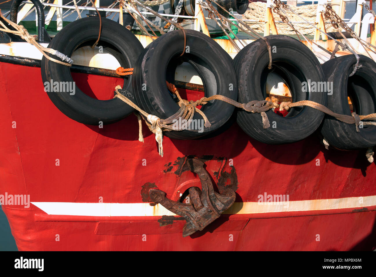 Boat with tires hi-res stock photography and images - Alamy