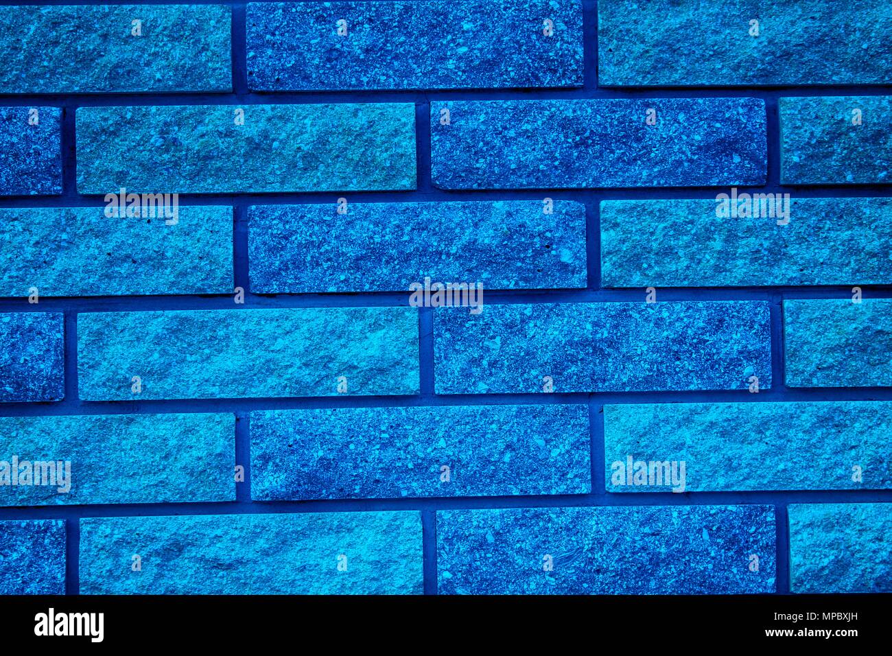 Ultra blue Brick texture of old vintage building, design concept Stock ...