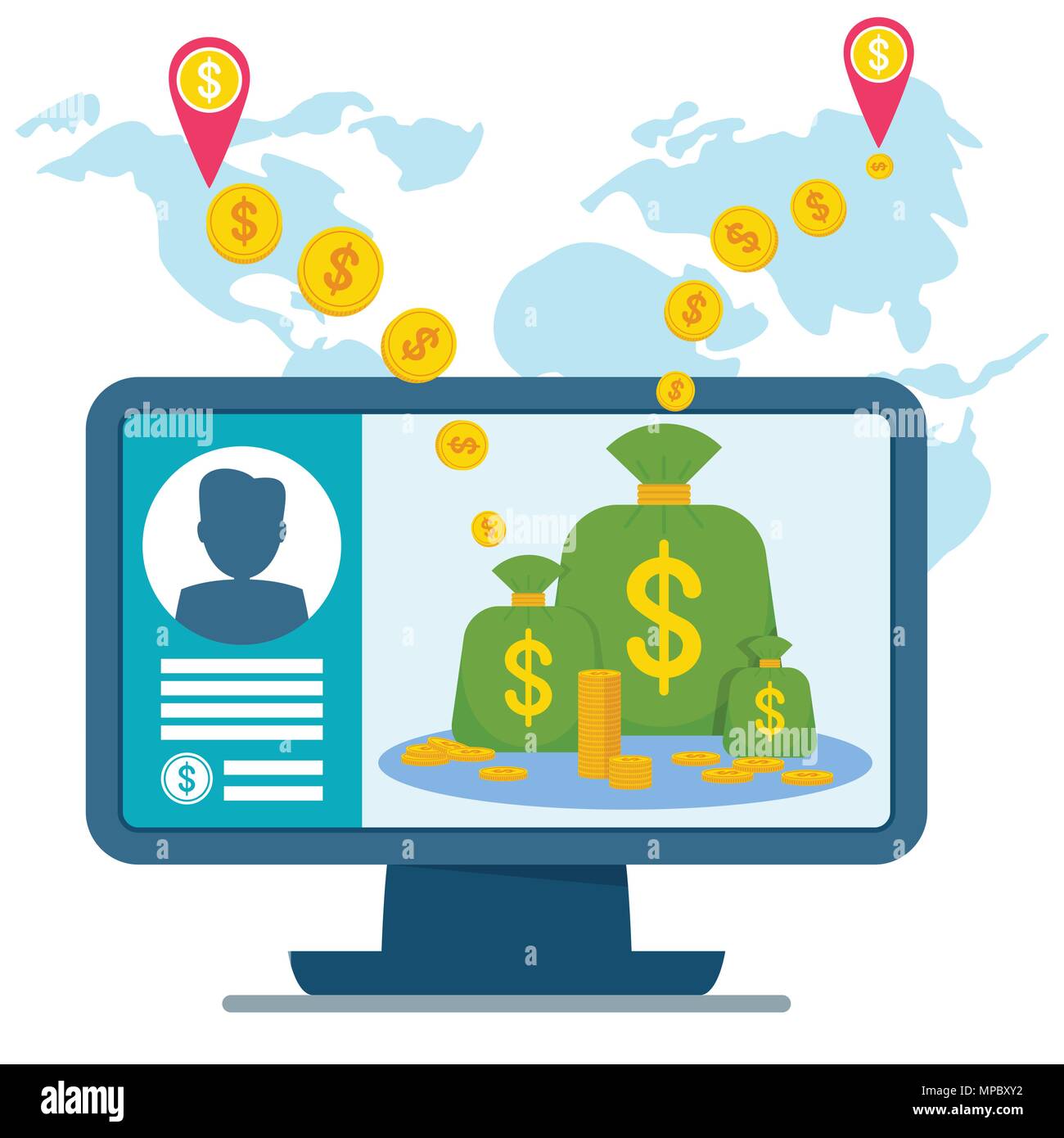 electronic money concept Stock Vector Image & Art - Alamy