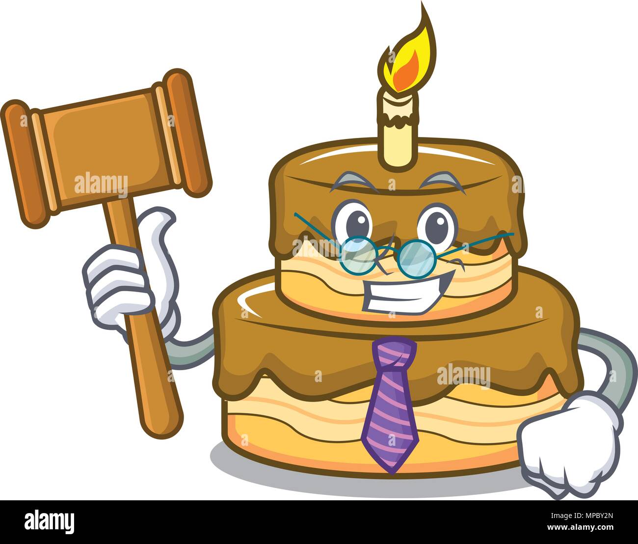 Judge birthday cake mascot cartoon Stock Vector Image & Art - Alamy