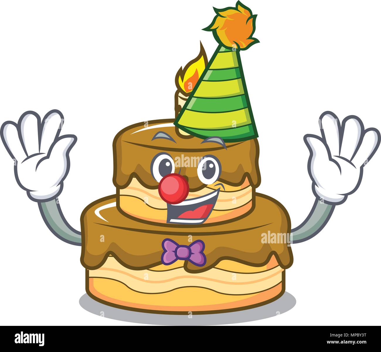 Funny clown birthday cake Stock Vector Images - Alamy