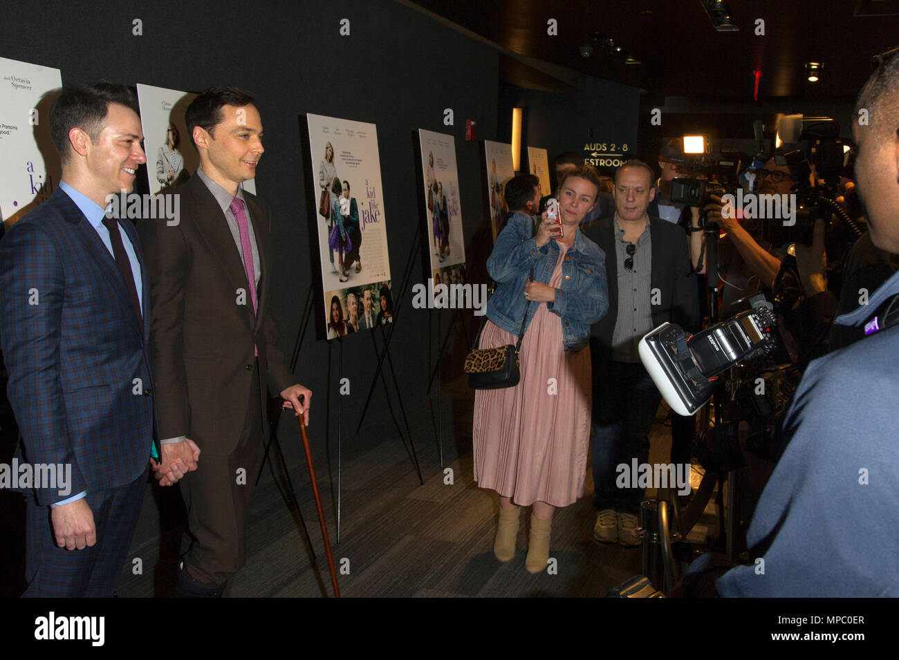 New York, USA. 21st May, 2018. Todd Spiewak (L) and actor Jim Parsons ...