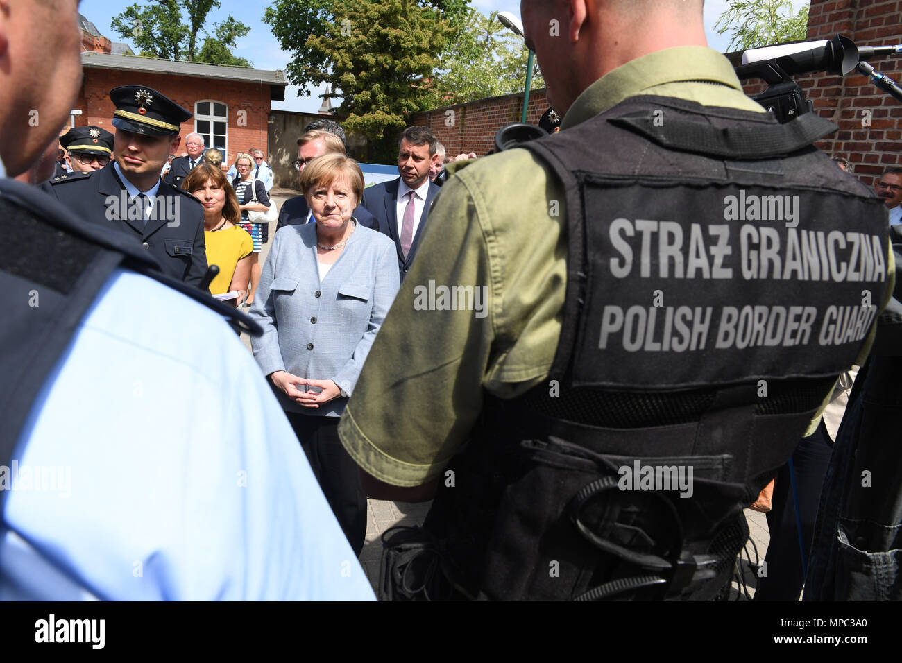 22 May 2018, Germany, Pasewalk: German Chancellor Angela Merkel of the ...