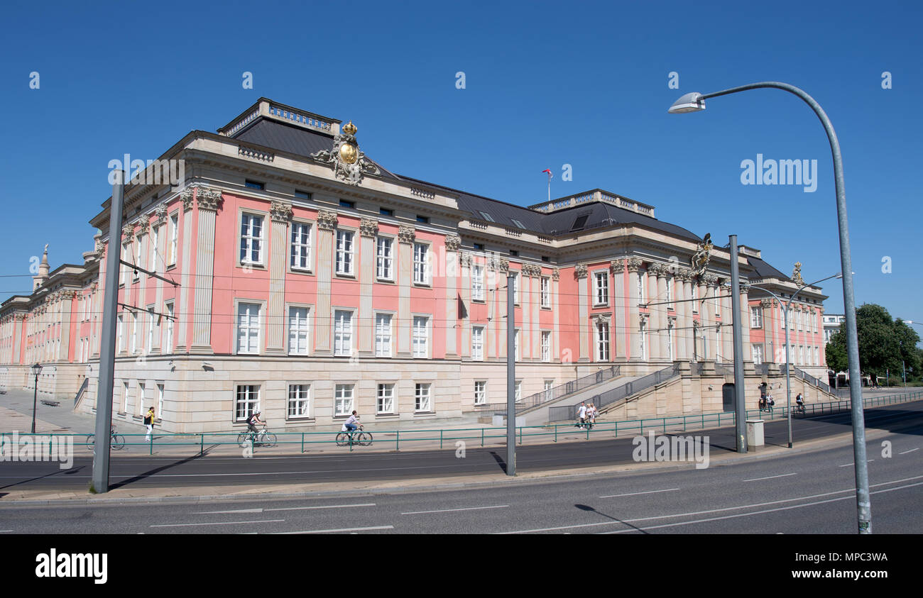 14 May 2018, Potsdam, Germany: The city palace in Potsdam, seat of the ...