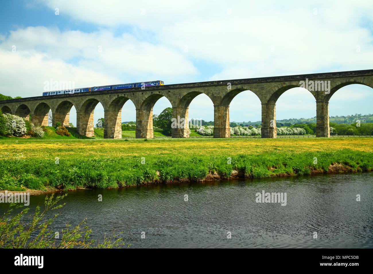 Arthington Viaduct, West Yorkshire, UK. 22nd May 2018 Sunny view of ...