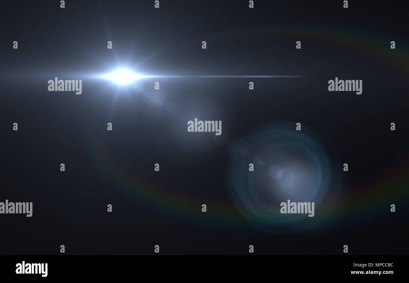 Lens Flare light over background. Easy to add overlay or screen filter ...