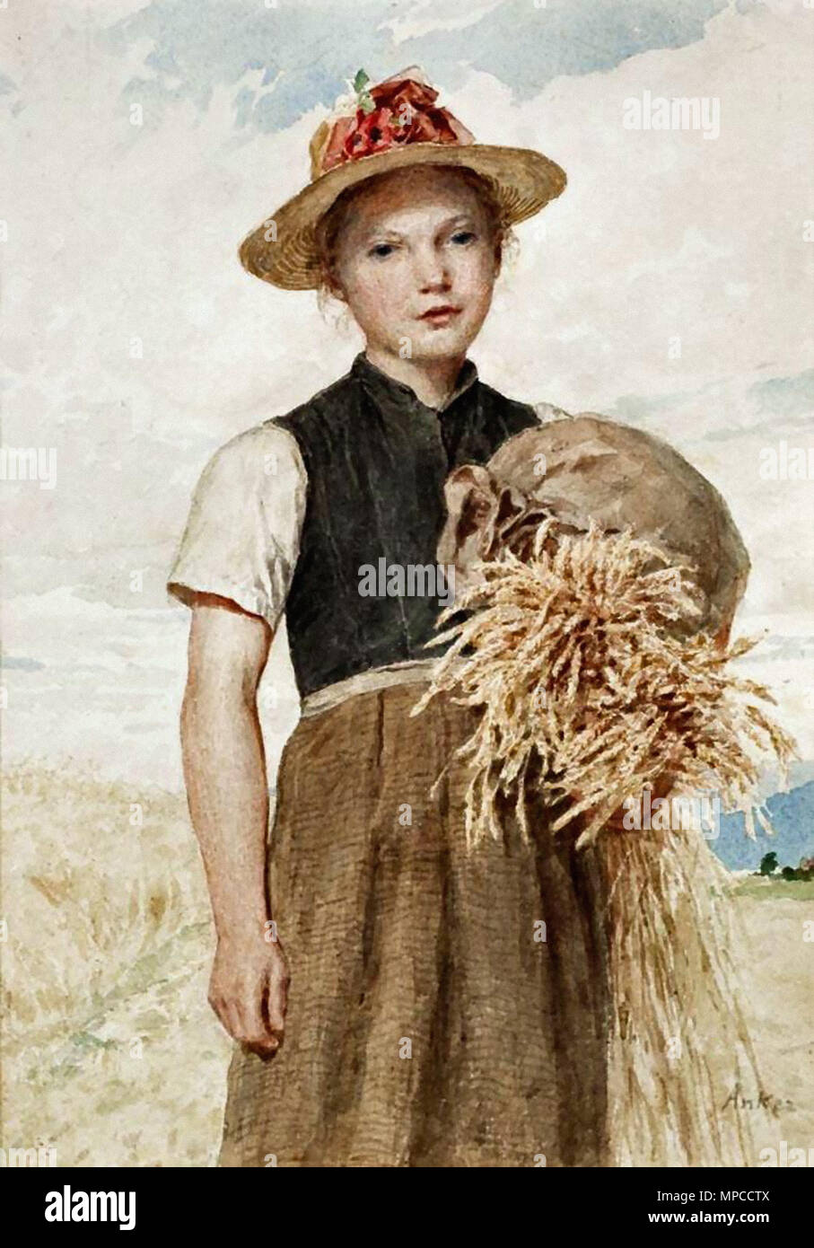 Albert anker girl hi-res stock photography and images - Alamy