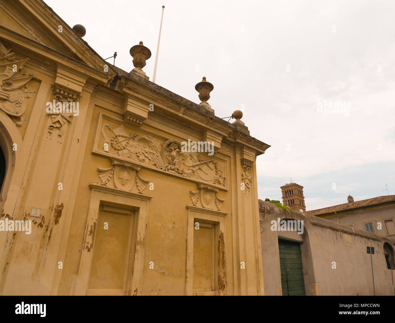 palace where the keyhole is on the Aventine Rome Stock Photo - Alamy