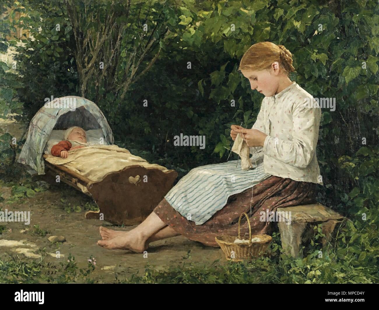 Albert anker girl hi-res stock photography and images - Alamy