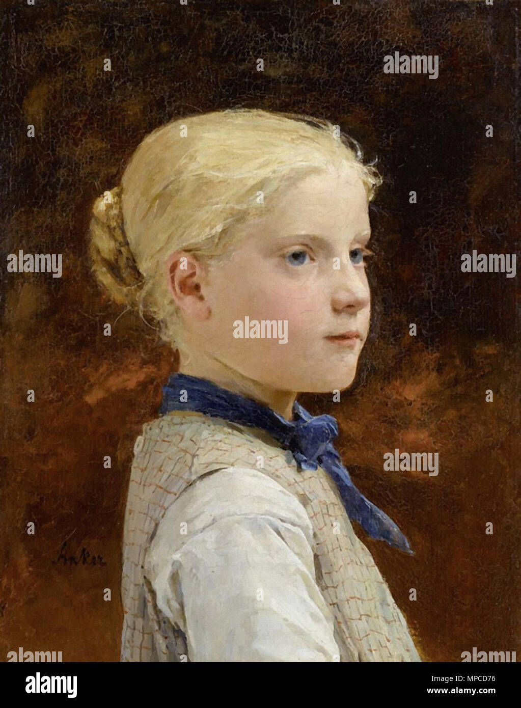 Albert anker girl hi-res stock photography and images - Alamy