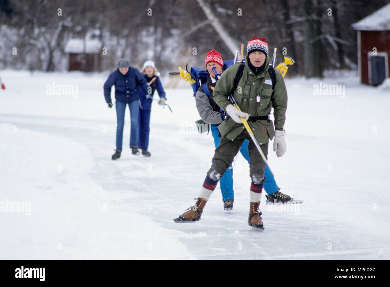 Natural ice skating sweden hi-res stock photography and images - Alamy
