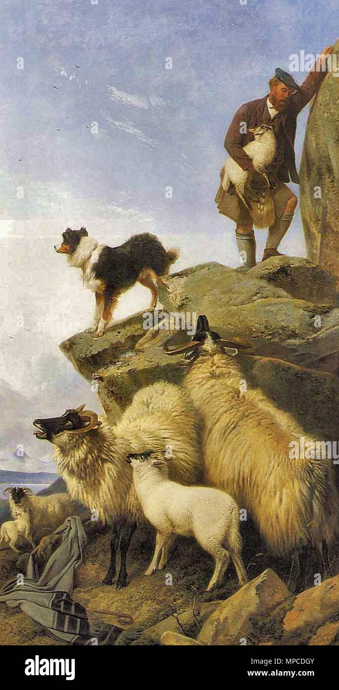 Ansdell Richard - the Stray Lamb Stock Photo - Alamy