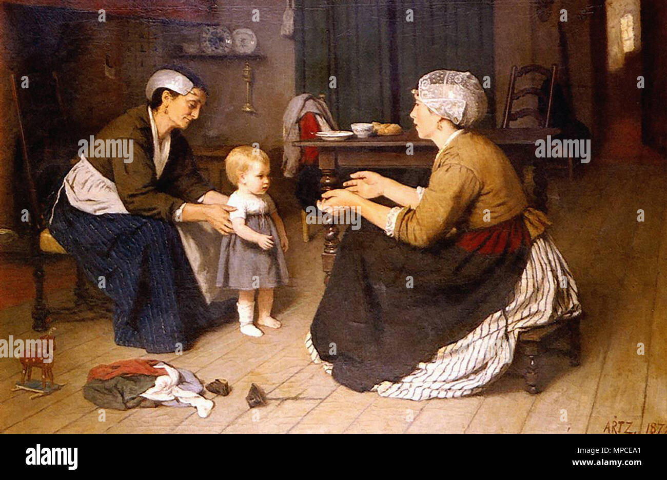 Artz David Adolph Constant - De Eerste Stap Stock Photo - Alamy