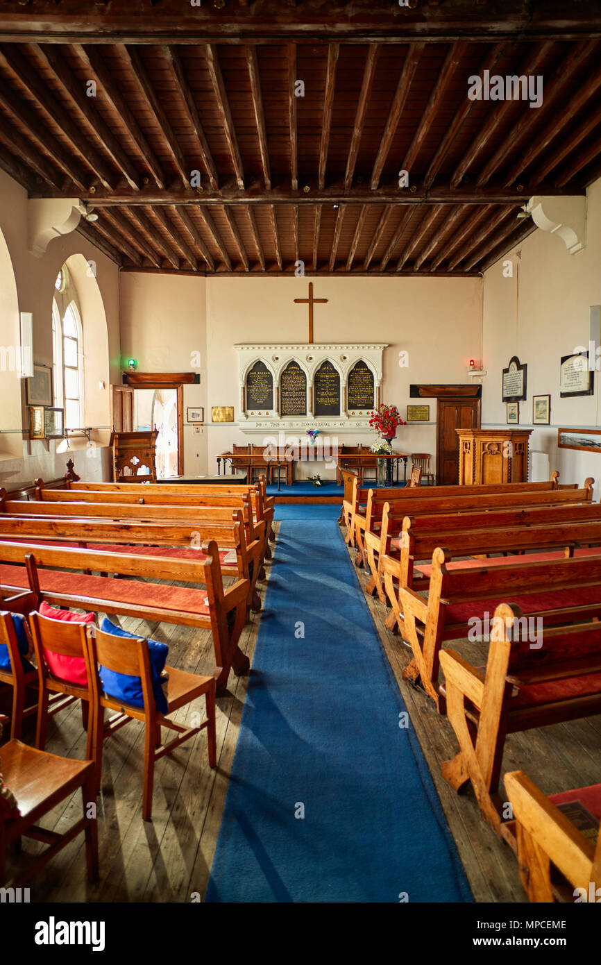 The Sailor’s Church interior on the harbour at Ramsgate, Kent with port ...