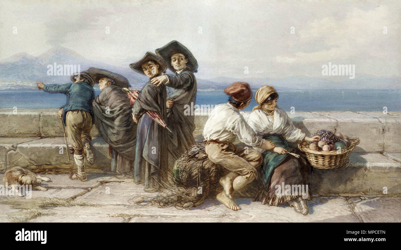 Bach Guido - Young Love the Bay of Naples Stock Photo - Alamy