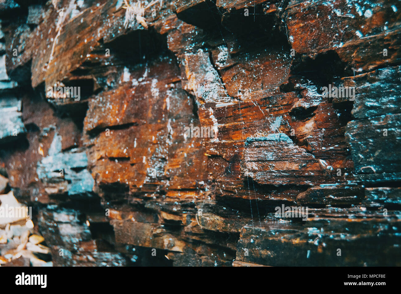 pattern of textures of a wet stone Stock Photo - Alamy