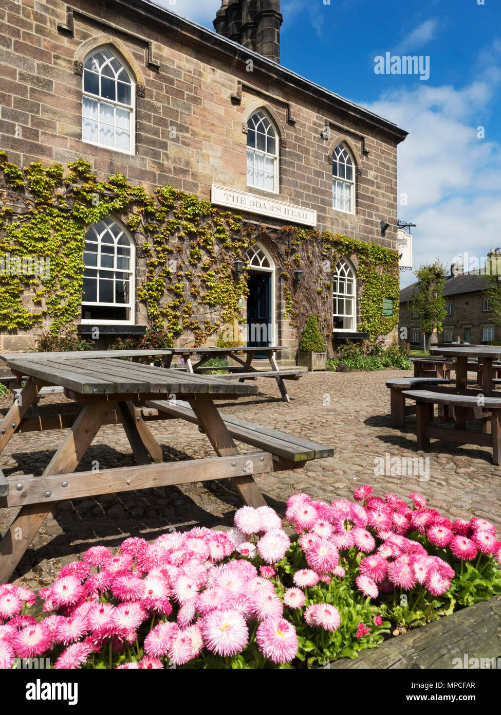 The Boars Head Pub at Ripley North Yorkshire England Stock Photo - Alamy