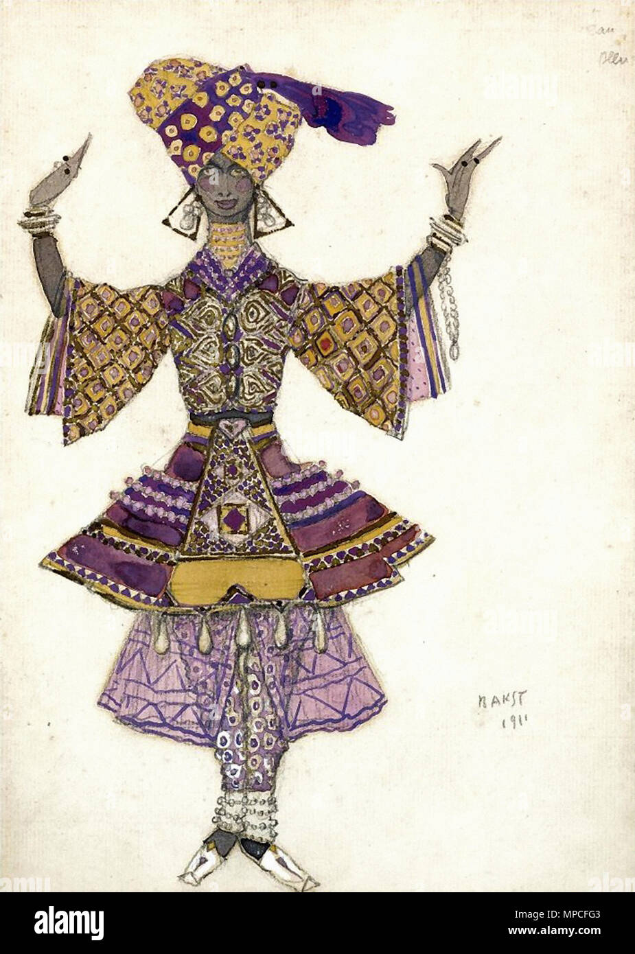 Bakst Leon - Le Dieu Bleu - a Young Hindu Prince Stock Photo - Alamy