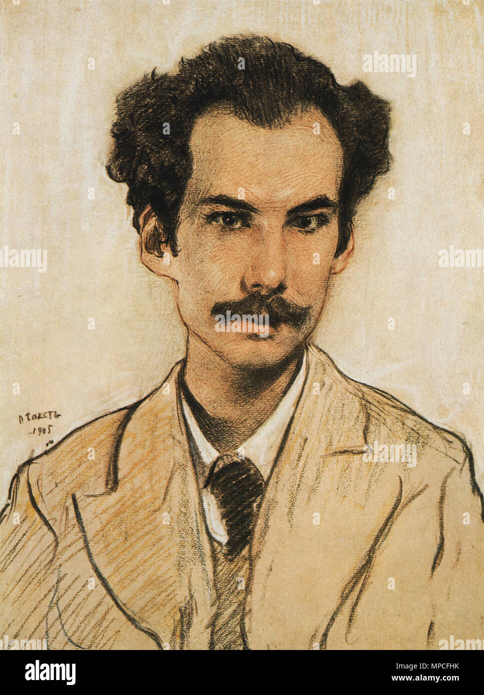 Bakst Leon - Portrait of Andrei Bely Stock Photo - Alamy