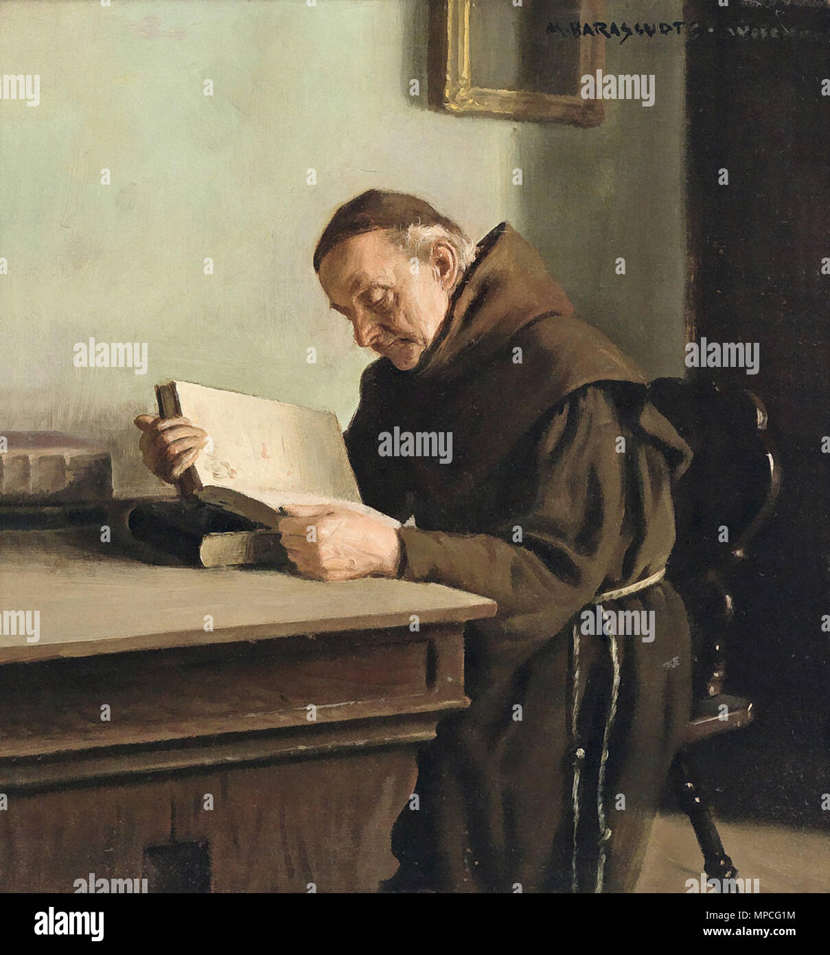 Barascudts Max - Monk Reading Stock Photo - Alamy