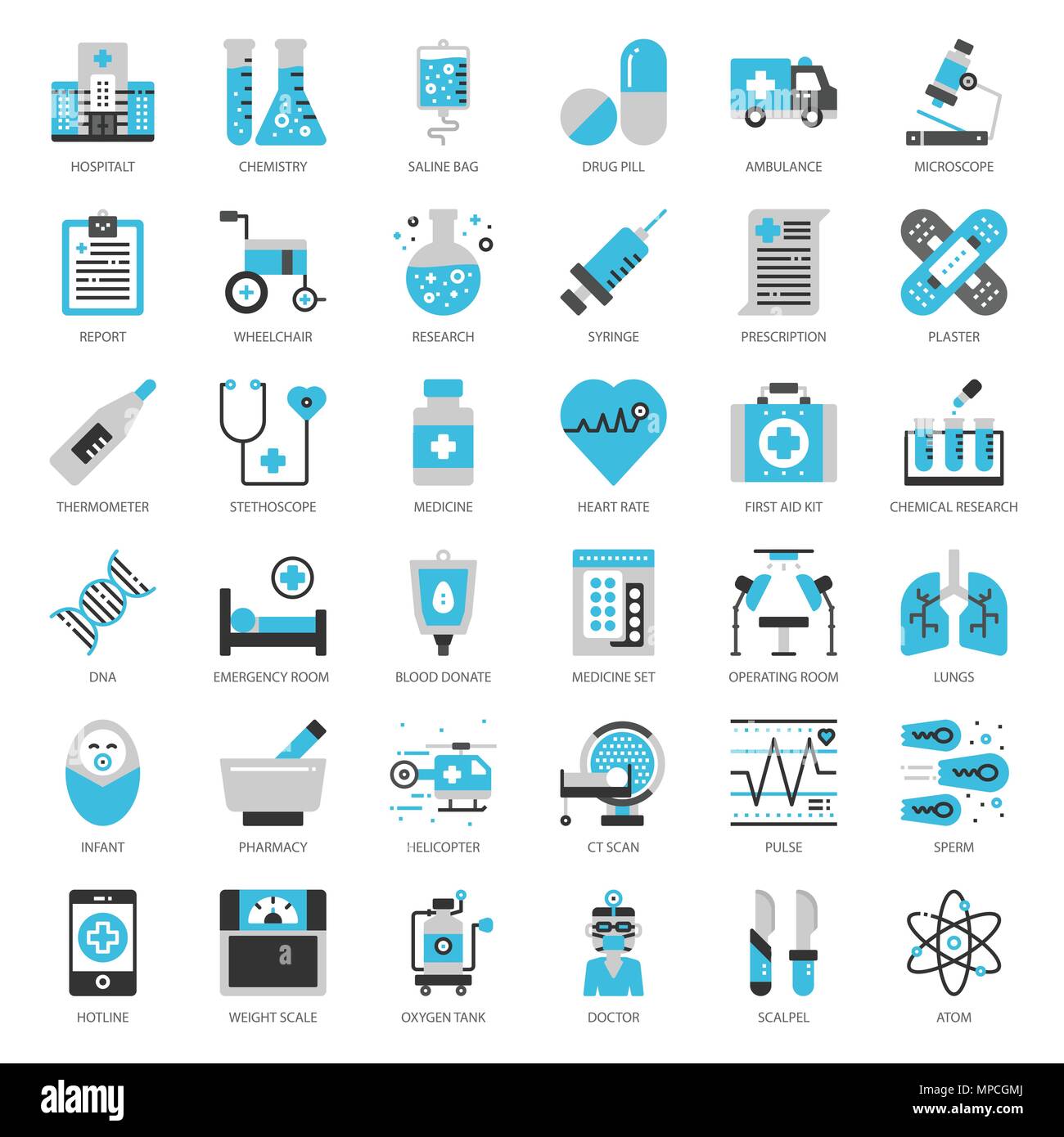 Medical Icons Set Stock Vector Image & Art - Alamy