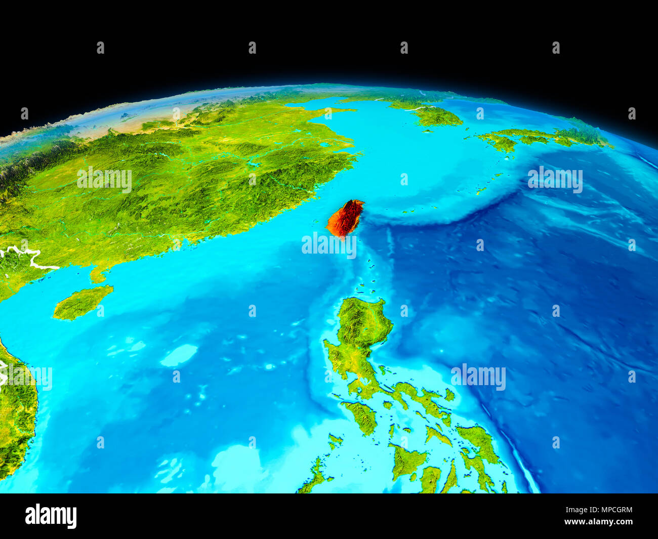 Satellite image of taiwan hi-res stock photography and images - Alamy