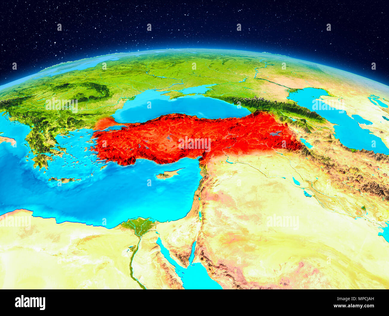 Turkey satellite image hi-res stock photography and images - Alamy