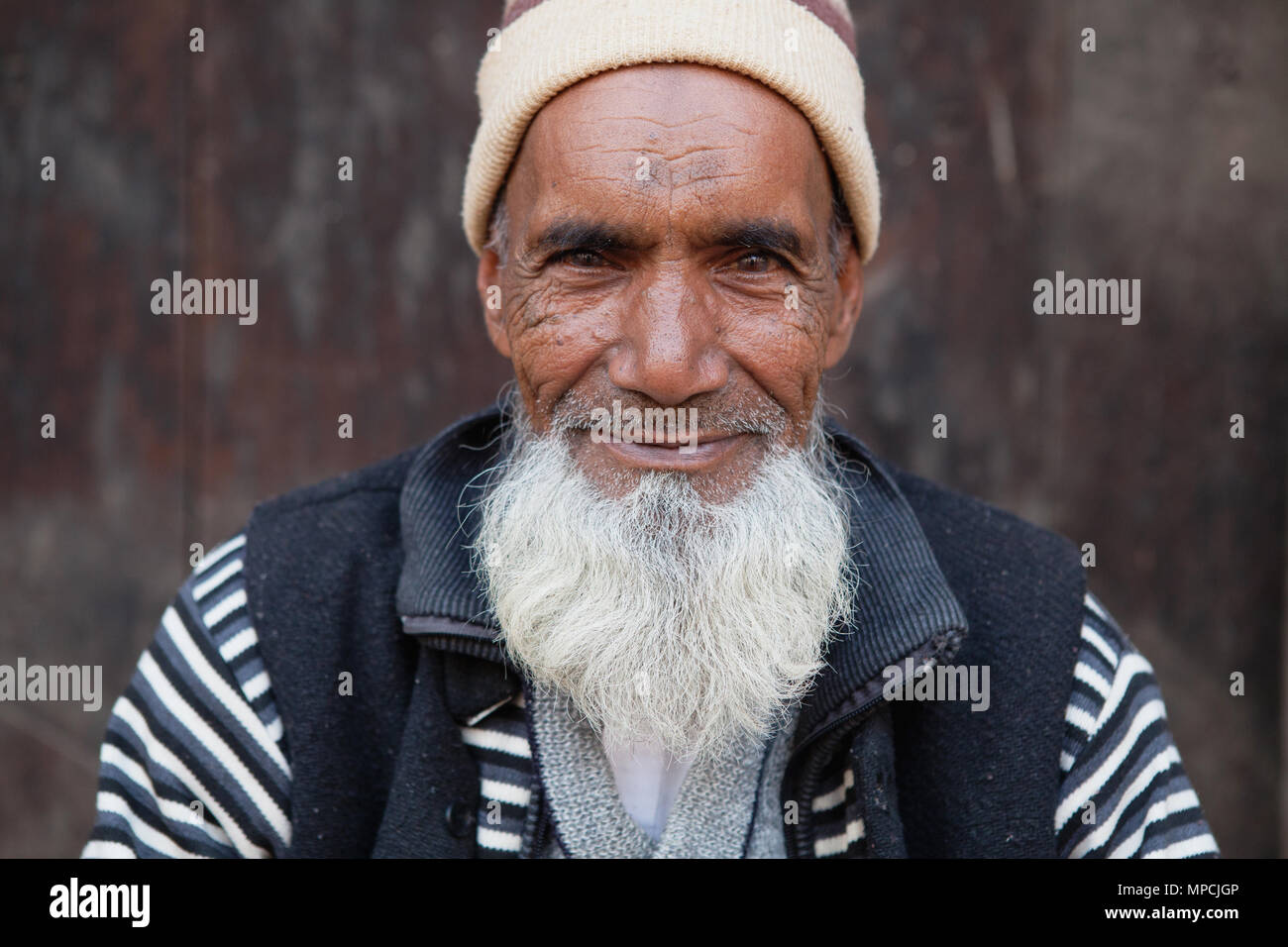 India, Uttar Pradesh, Allahabad, Portrait of a muslim man Stock Photo ...