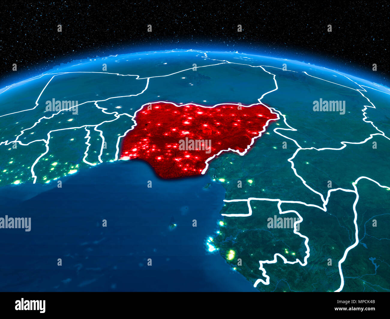 Nigeria at night with lights hi-res stock photography and images - Alamy