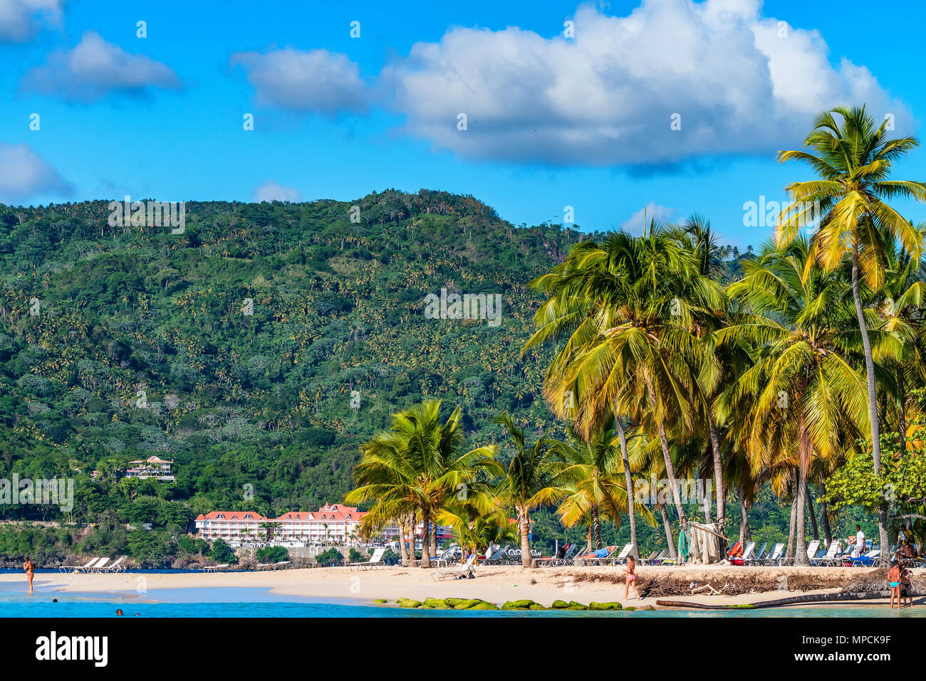 SAMANA, DOMINICAN REPUBLIC - OCTOBER 31, 2015: Beach in Samana ...