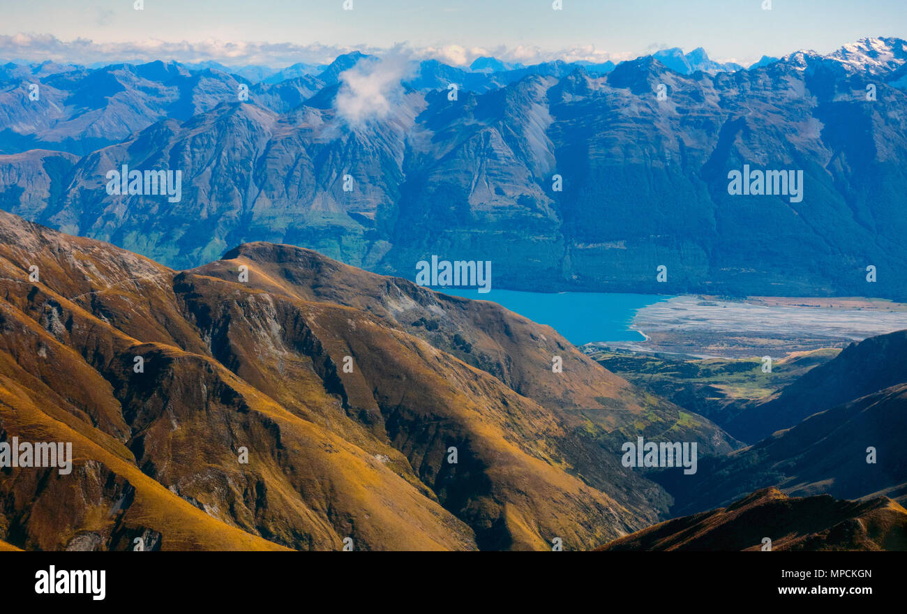 Aerial scenes of the Southern Alps, South Island New Zealand Stock ...