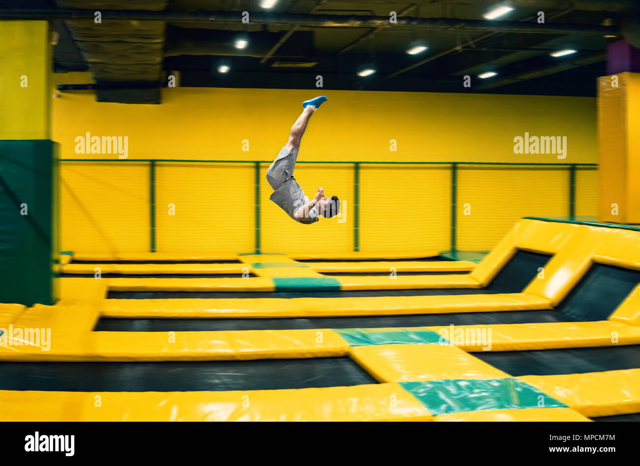 Trampoline gymnast male tumbling hi-res stock photography and images ...