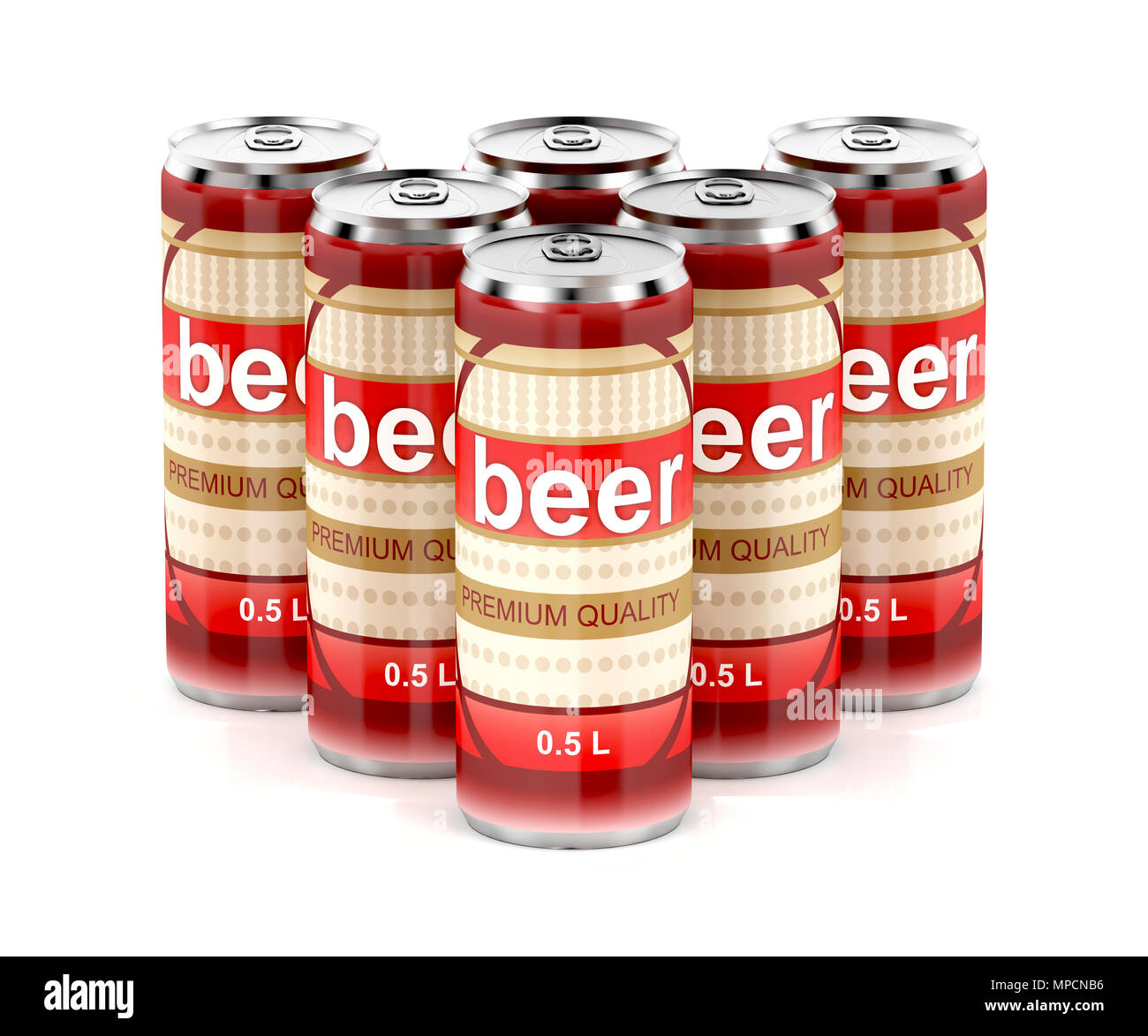 Group of beer cans on white background Stock Photo - Alamy