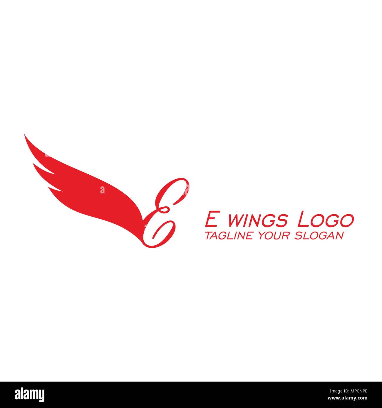 E letter with wings, letter logo design Stock Vector Image & Art - Alamy