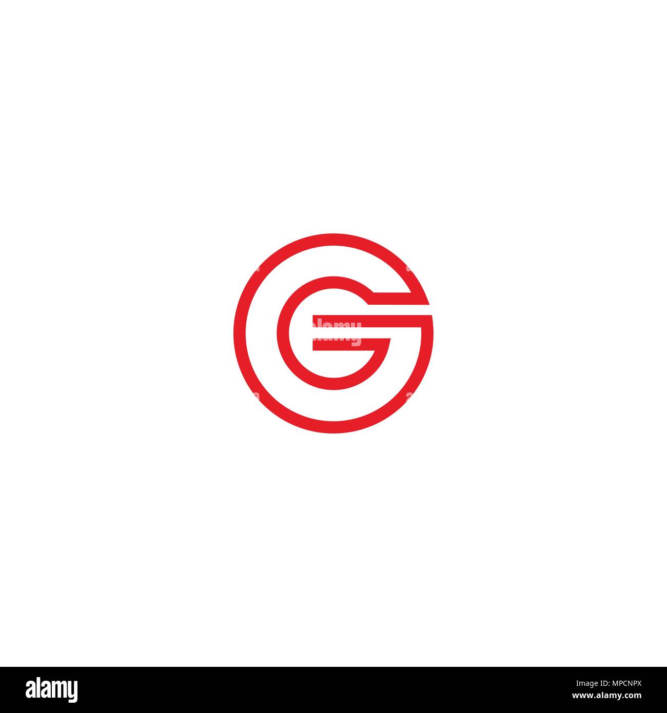Letter G logo, circle line style Stock Vector Image & Art - Alamy