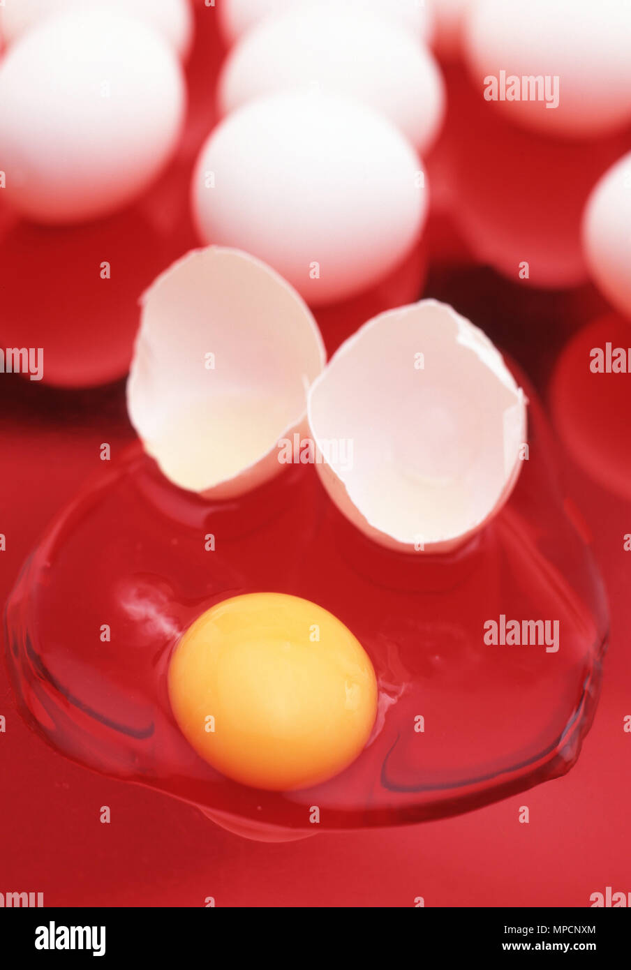 Egg, broken, shell, dish Stock Photo - Alamy