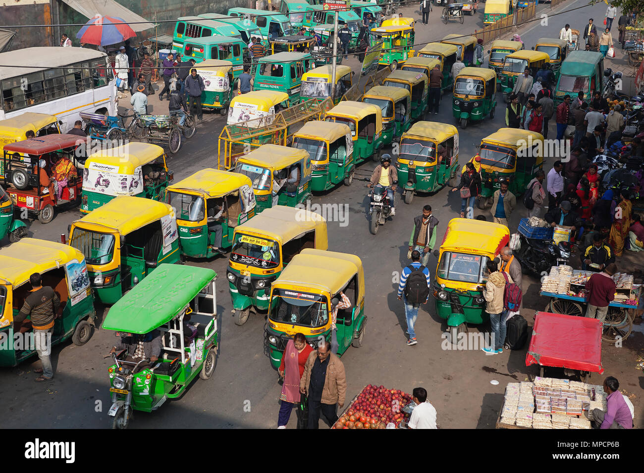 India, Uttar Pradesh, Lucknow, Motor rickshaws Stock Photo - Alamy