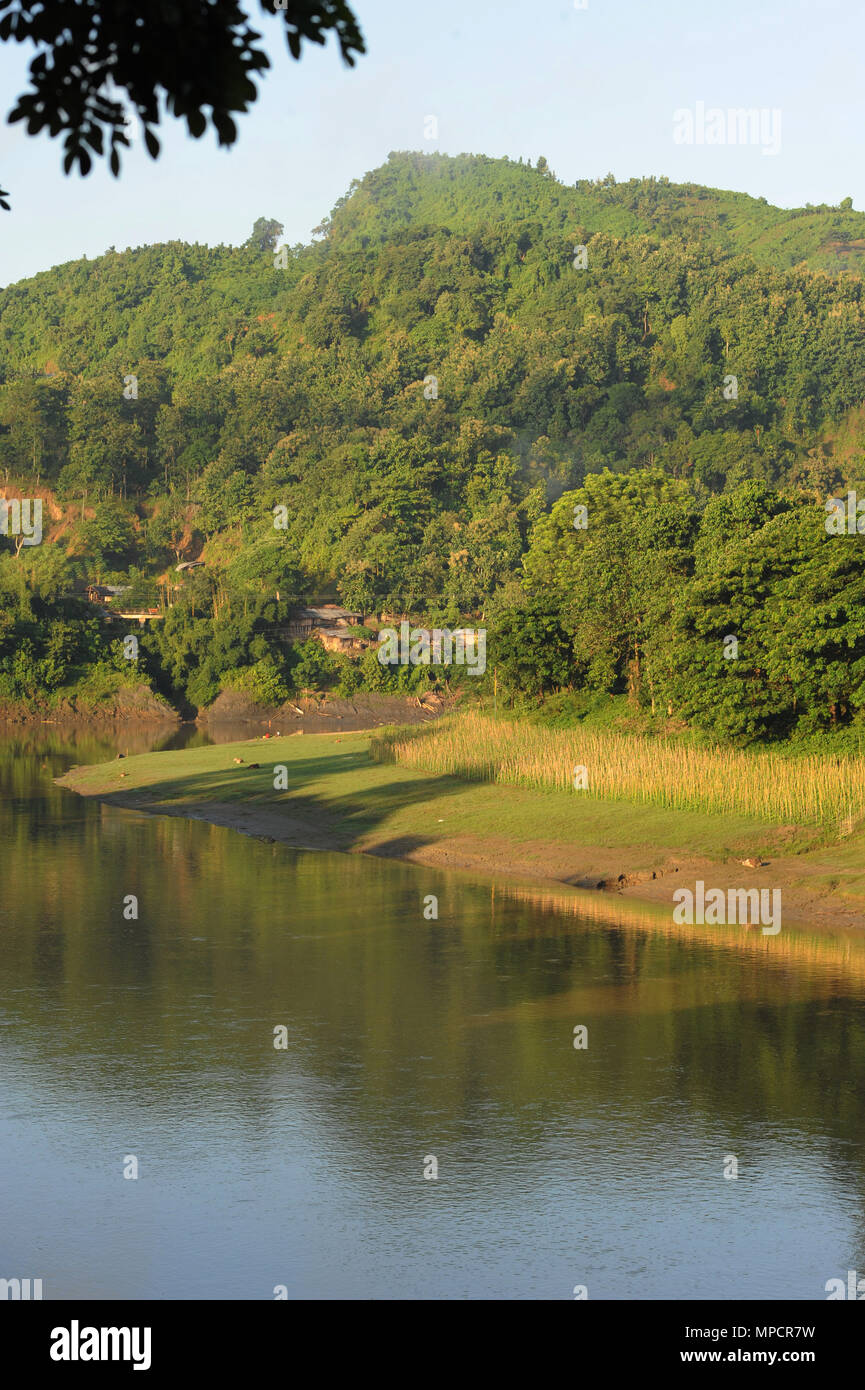 Bandarban, Bangladesh - September 30, 2010: The view of the Sangu River ...